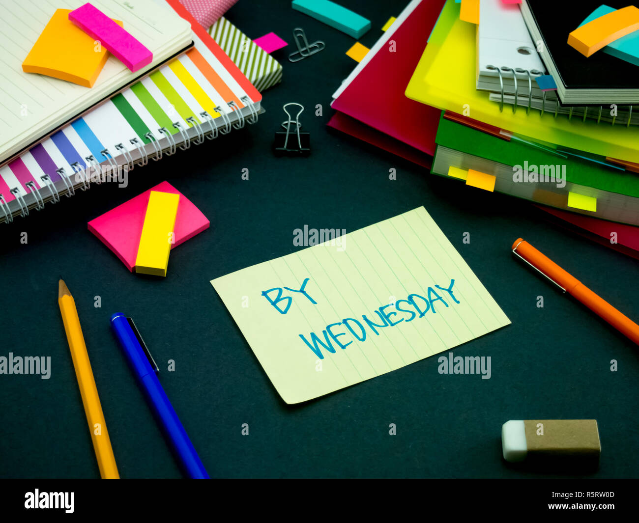 Somebody Left the Message on Your Working Desk By Wednesday Stock Photo ...
