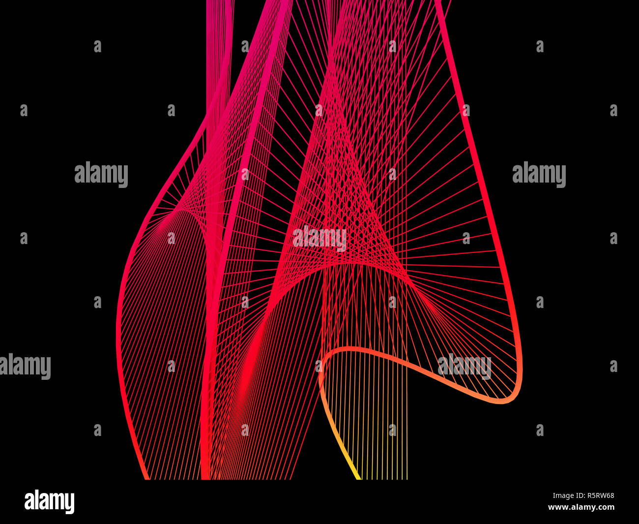 Dynamic and Bright Linear Spiral with Colorful Gradient Stock Photo - Alamy