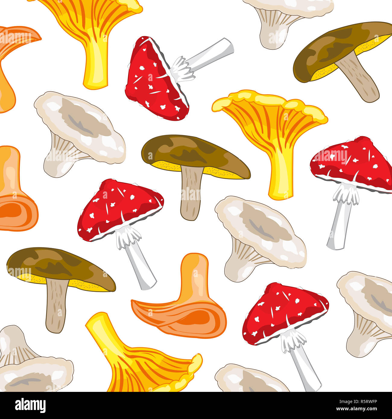 Colorful mushroom background Stock Photo - Alamy