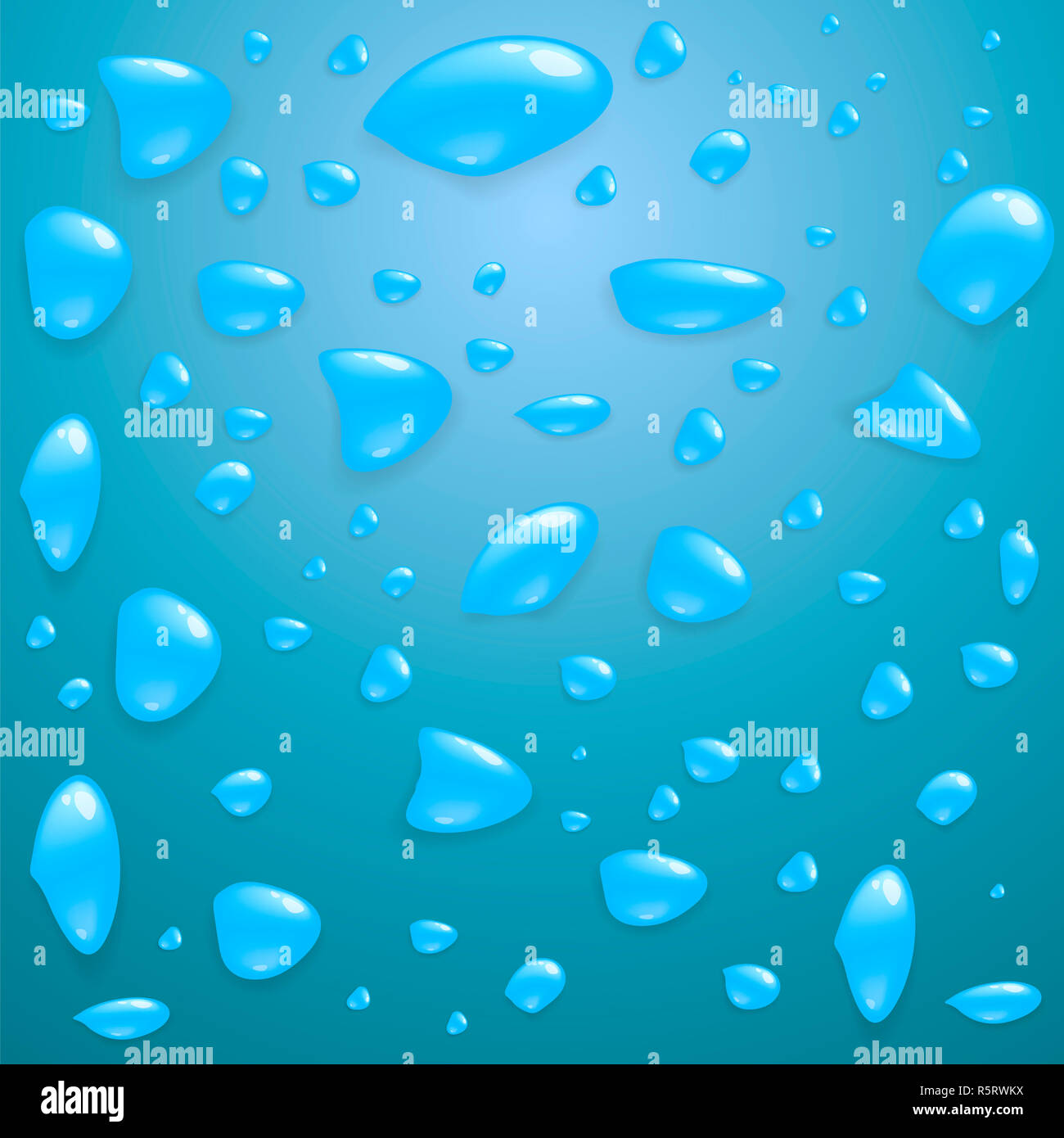 Set of Water Drops Stock Photo - Alamy