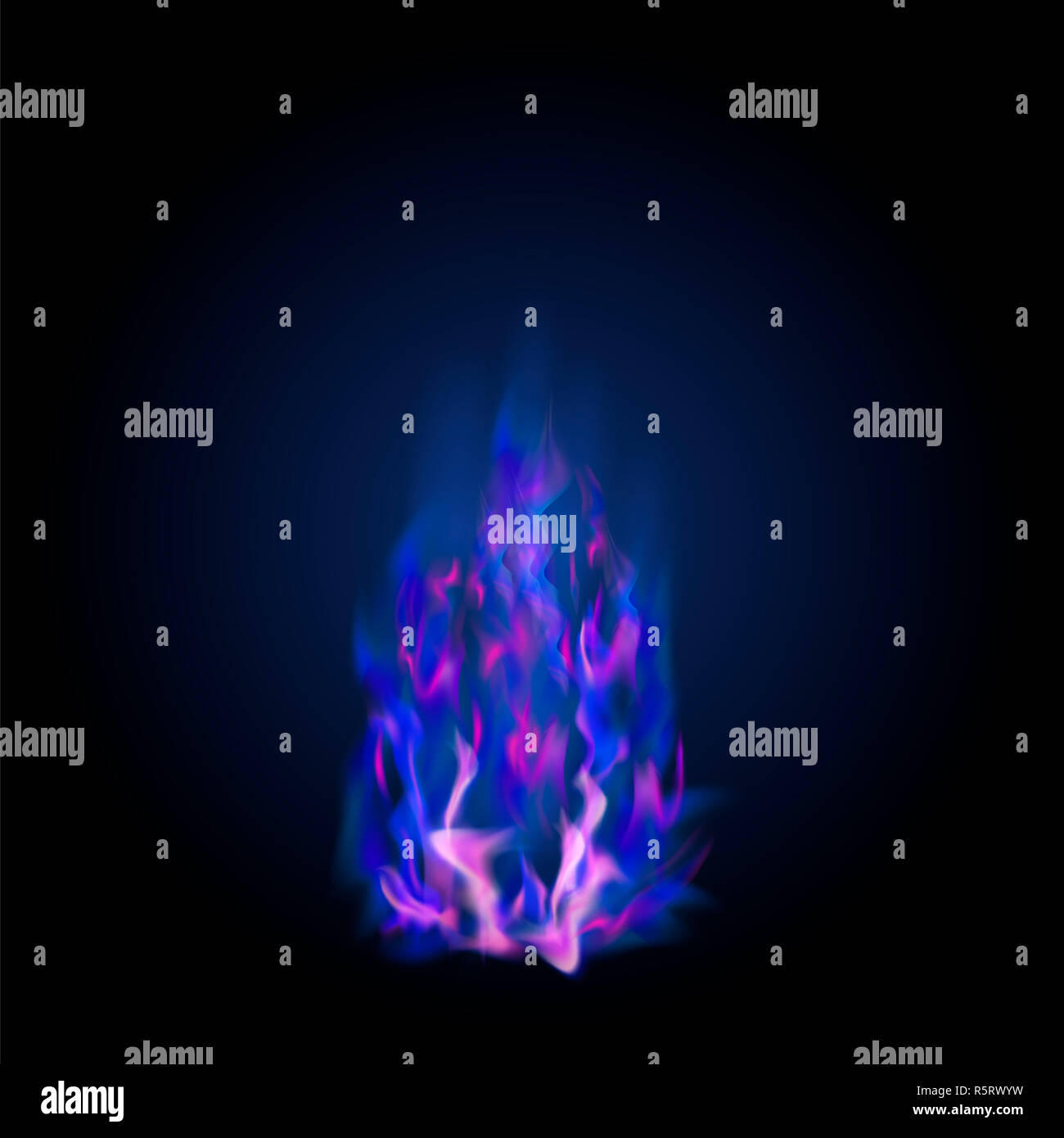 Blue Burning Fire Flame Stock Photo - Alamy