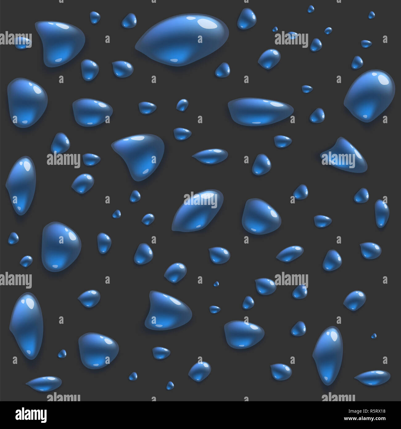 Set of Water Drops Stock Photo - Alamy