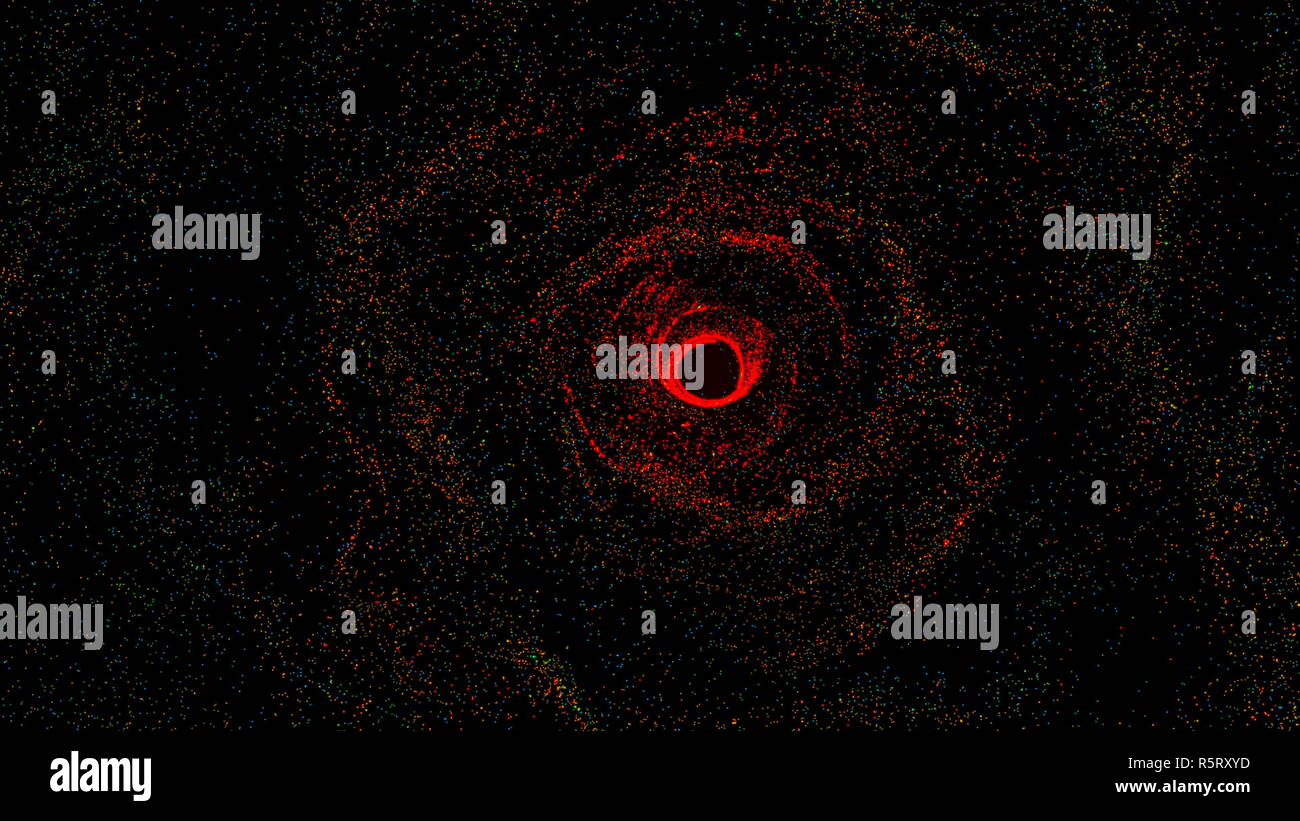 Abstract background with spinning small particles Stock Photo - Alamy