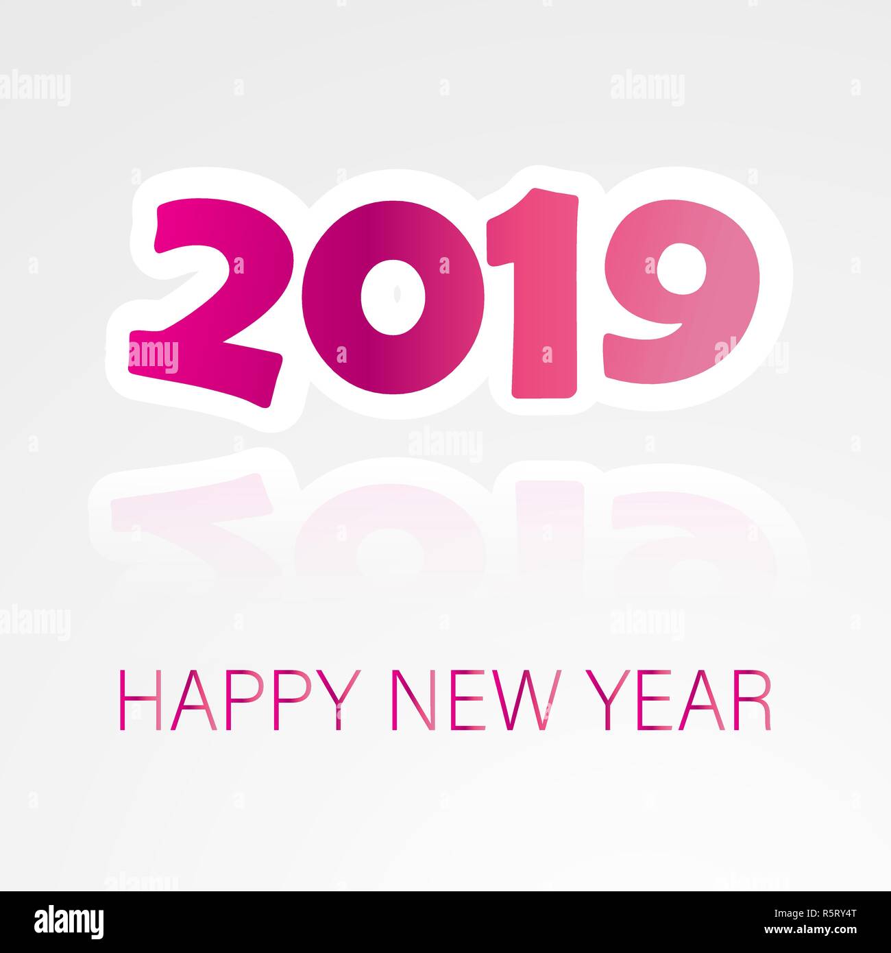 New year light text 2019 Stock Vector Images - Alamy