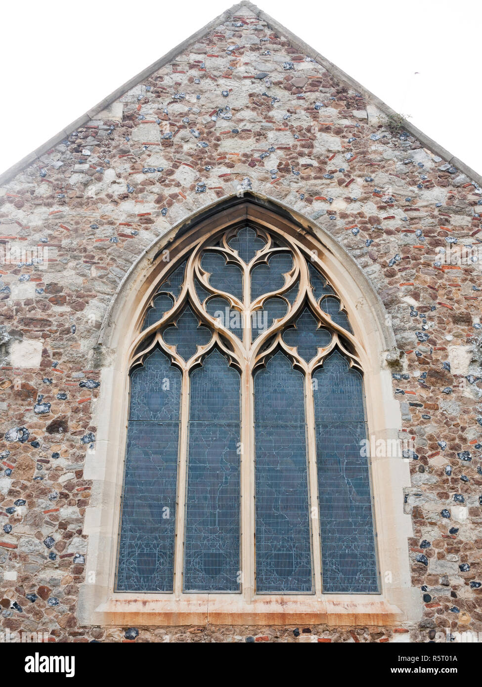 full view of church window from outside wall Stock Photo - Alamy