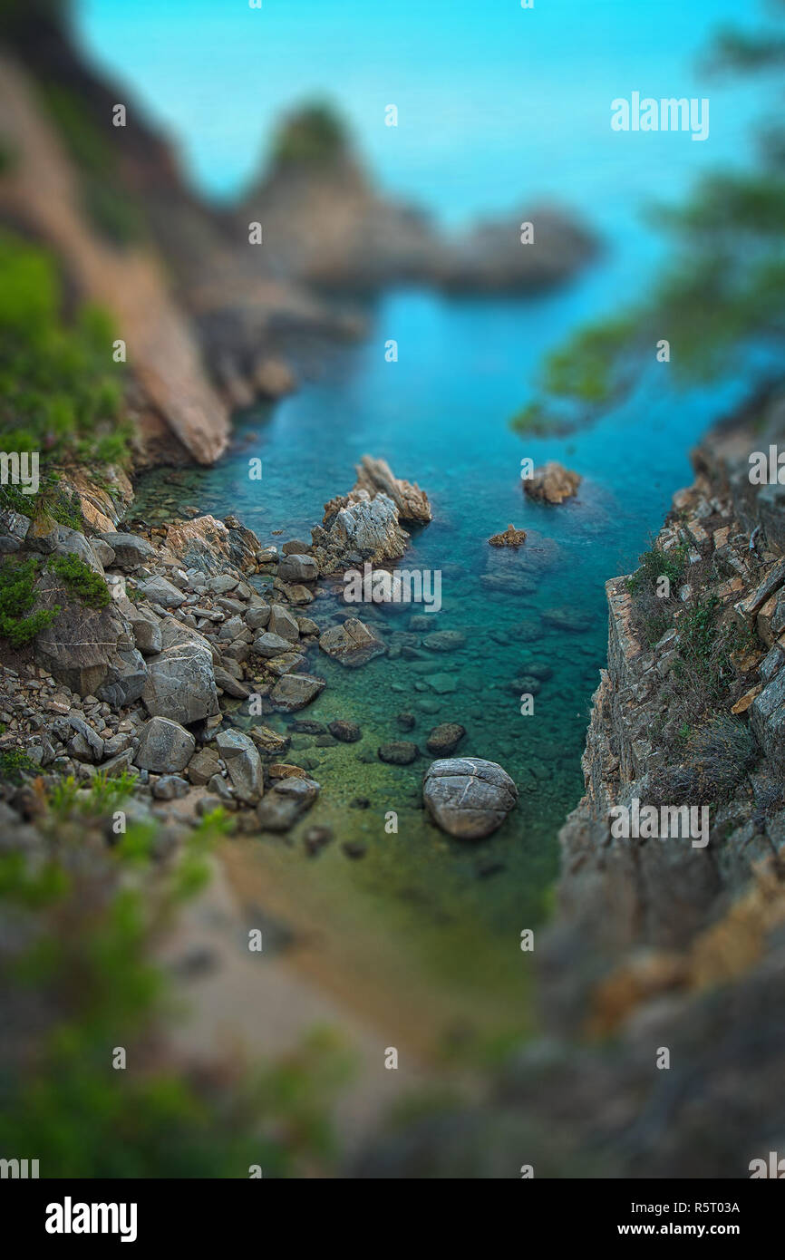 Detail of the Spanish coast (Costa Brava Stock Photo - Alamy