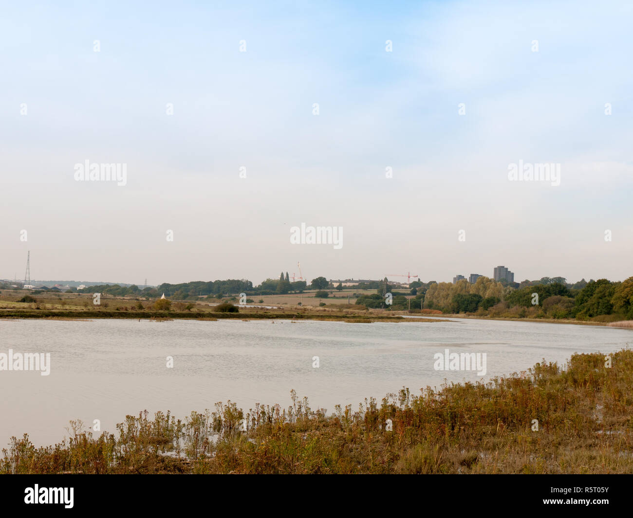 river stream scene autumn empty coast outside water sea Stock Photo - Alamy