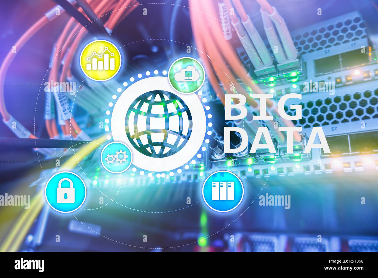 Big data analysing server. Internet and technology Stock Photo - Alamy