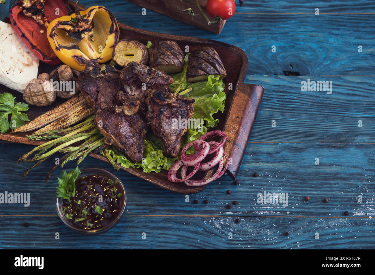 Grilled beef meat Stock Photo - Alamy