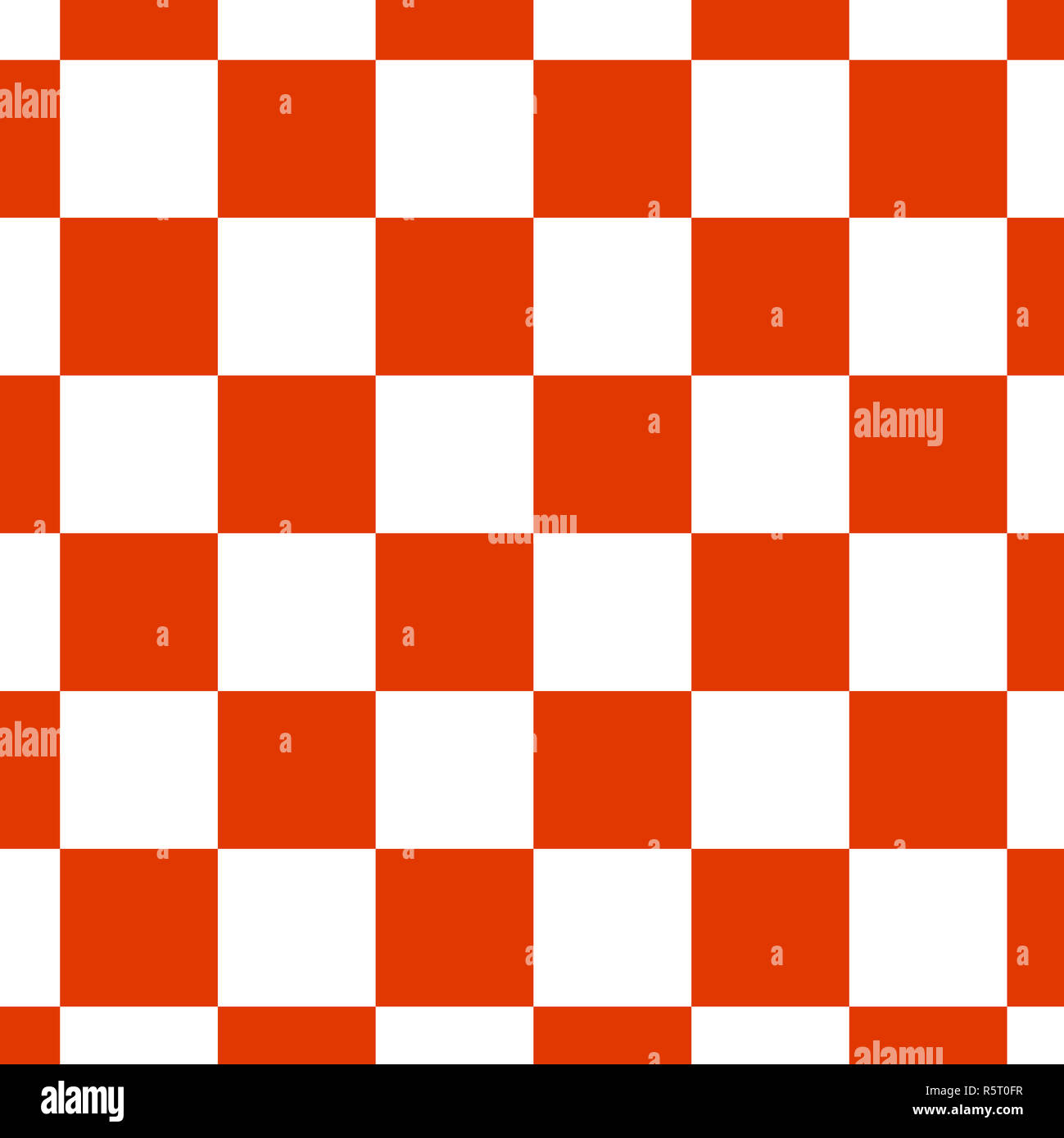 Chessboard or checker board seamless pattern in red and white ...