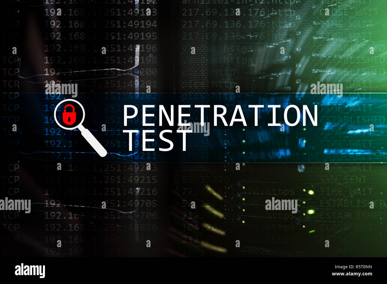 Penetration test. Cybersecurity and data protection. Hacker attack ...