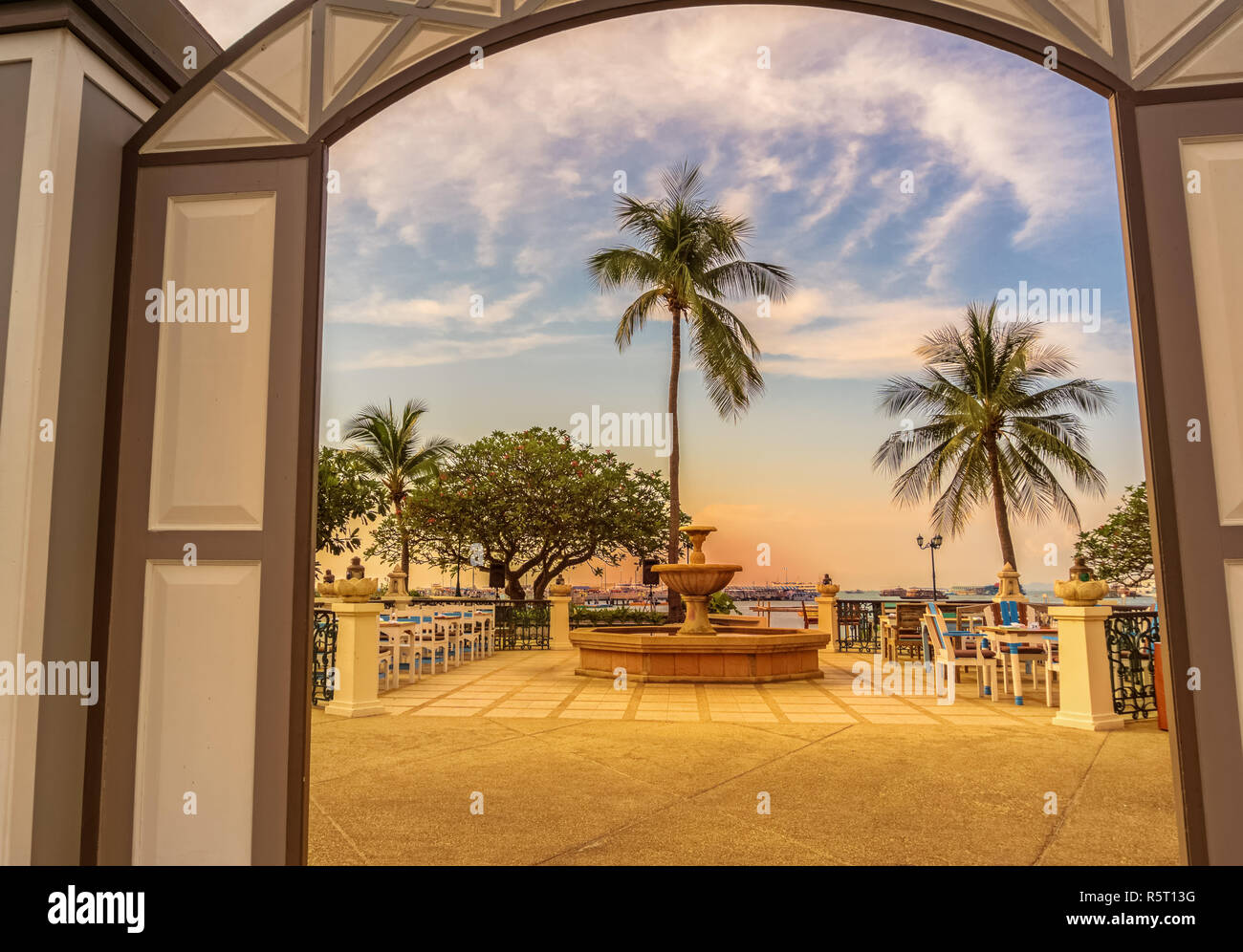 View through a gate,shot from a public place Stock Photo - Alamy