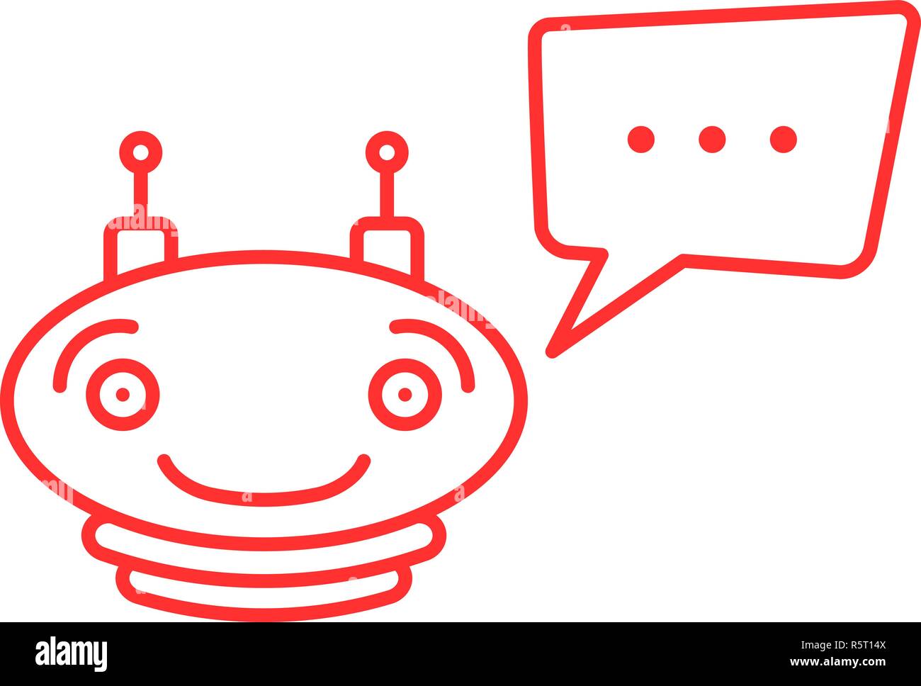 red thin line simple chatbot icon Stock Vector Image & Art - Alamy red thin line simple chatbot icon Stock Vector Image & Art - Alamy