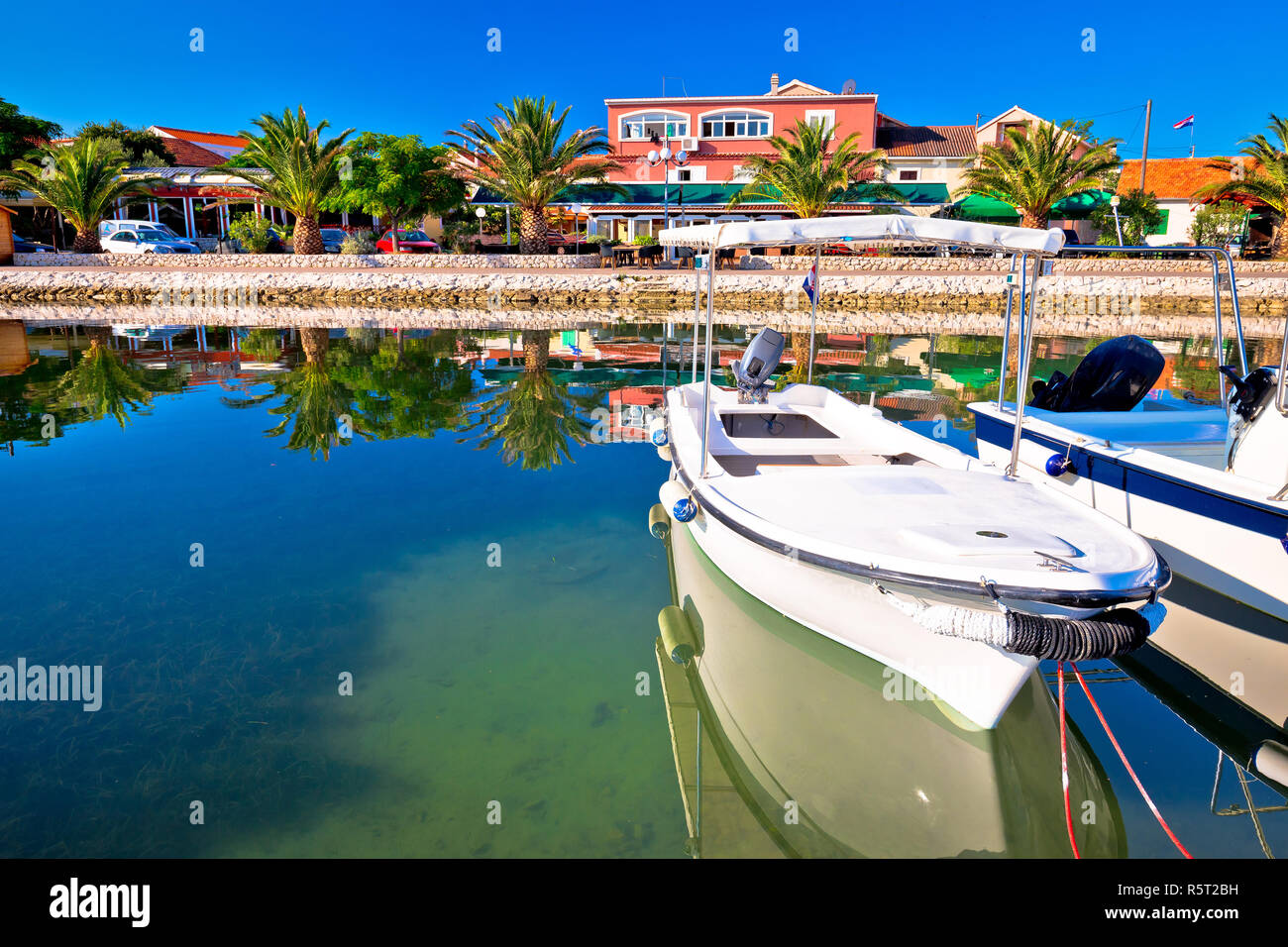 Adriatic village of Bibinje colorful waterfront view Stock Photo - Alamy