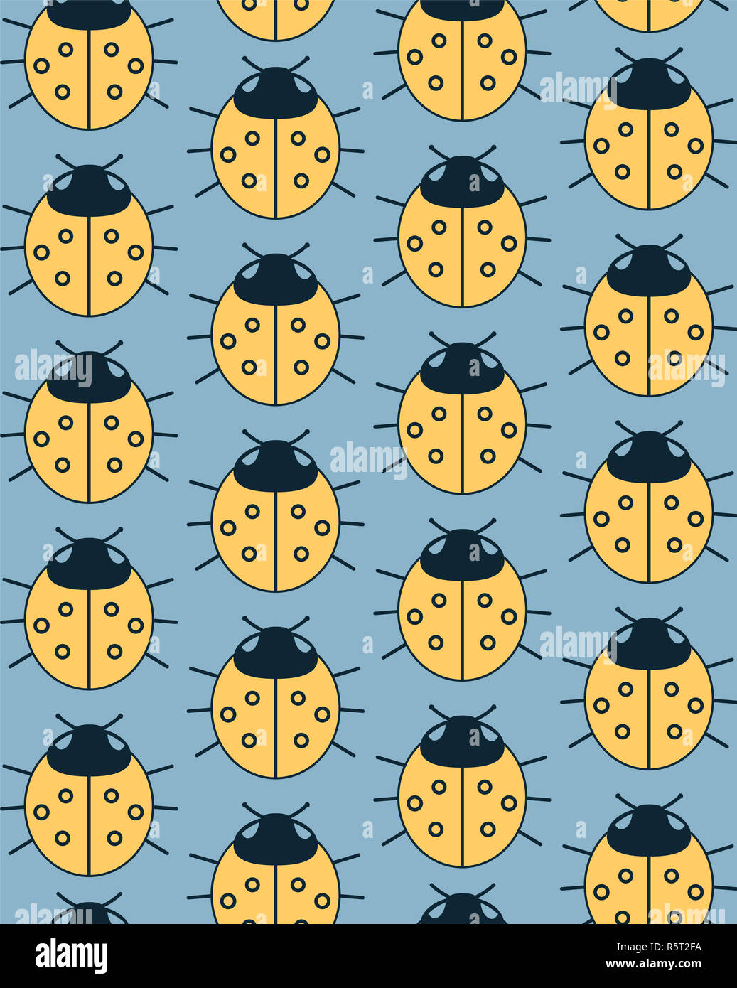 Abstract seamless background design texture with circle round lady-bird ...