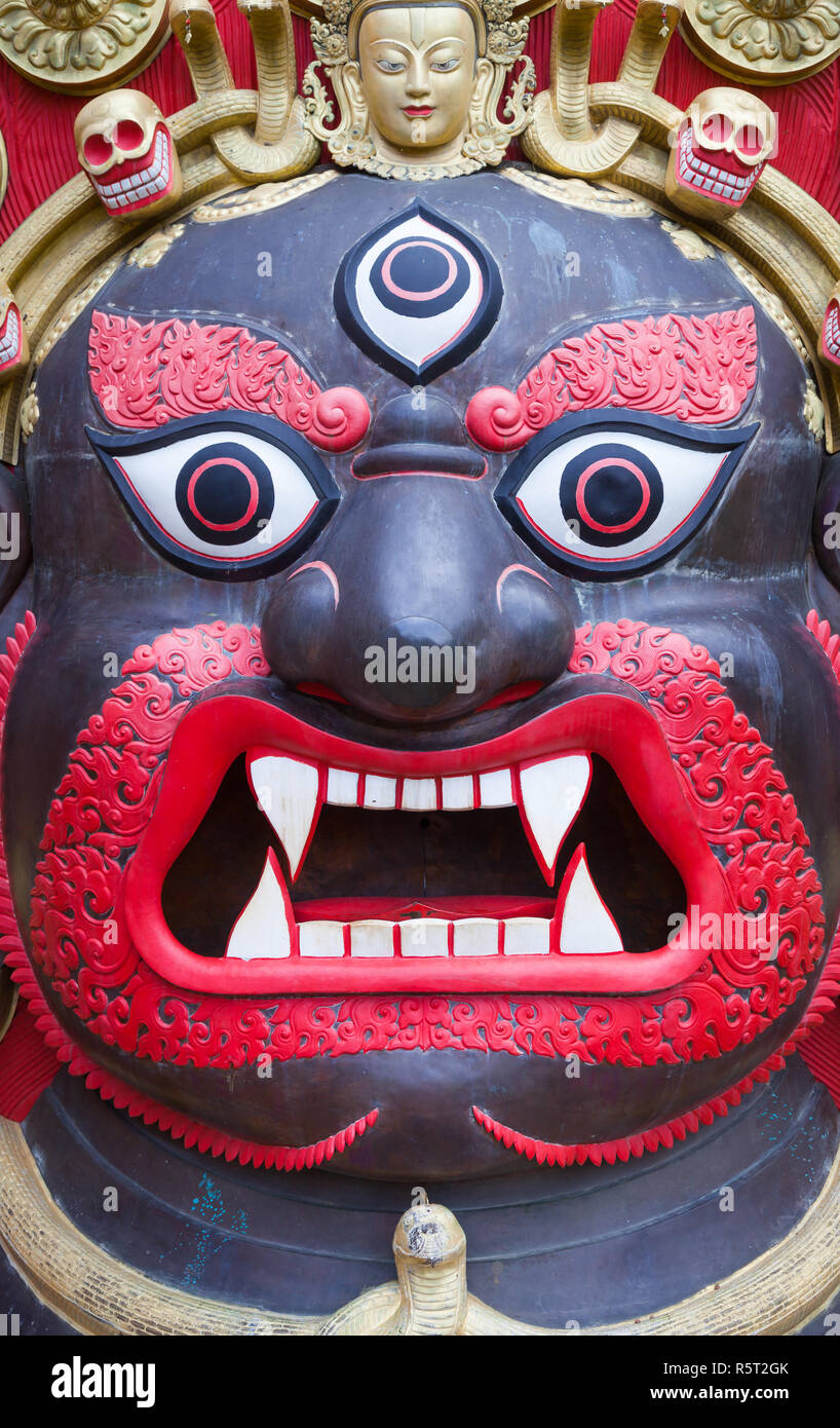 Bhairab Mask from Nepal Stock Photo - Alamy