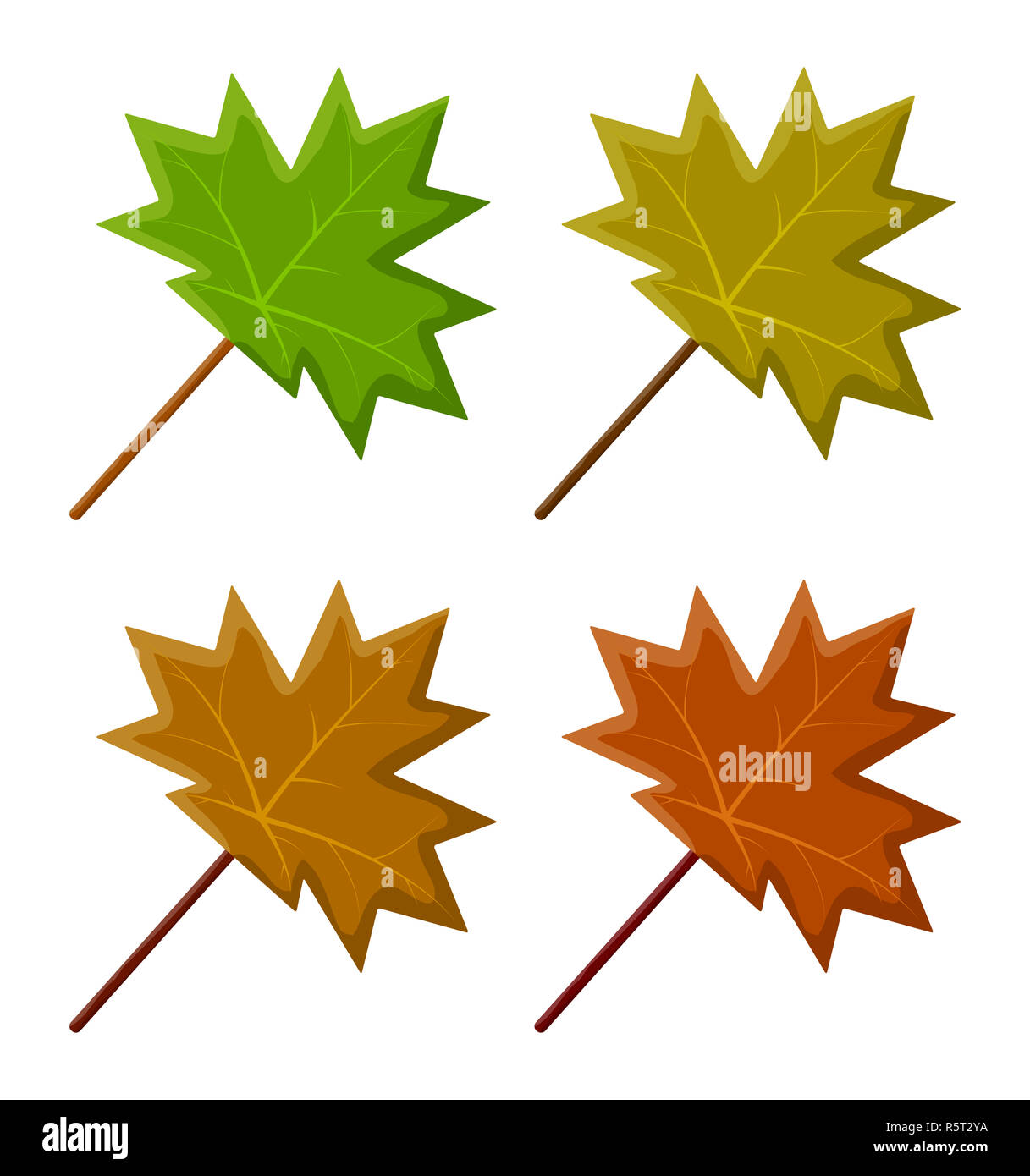 maple leaf set vector symbol icon design Stock Photo - Alamy