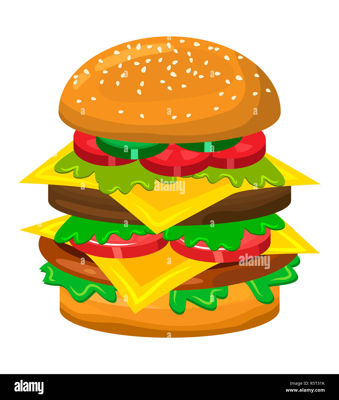 hamburger vector symbol icon design Stock Photo - Alamy