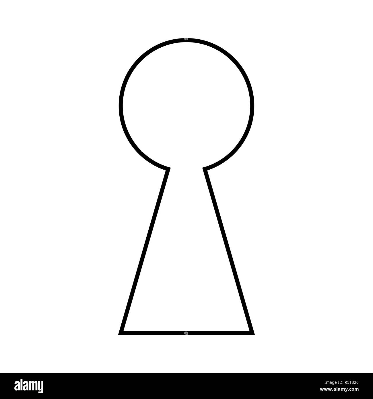 keyhole silhouette outline vector symbol icon design Stock Photo - Alamy