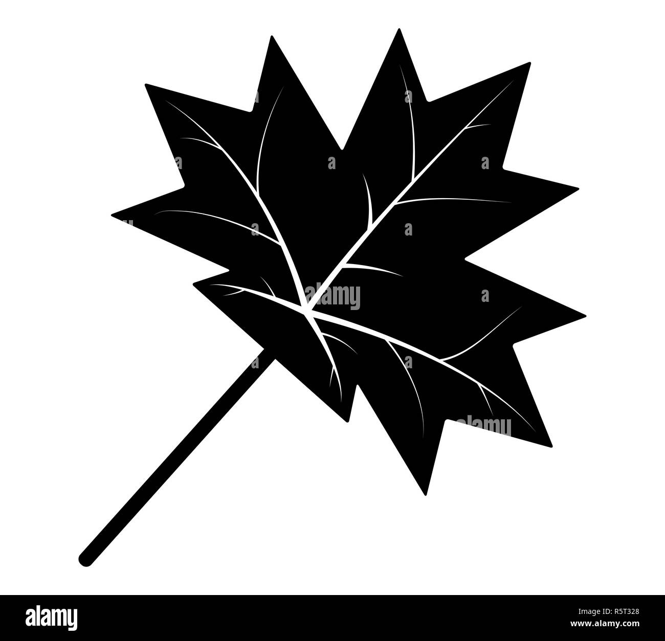 Black Maple Leaf Logo