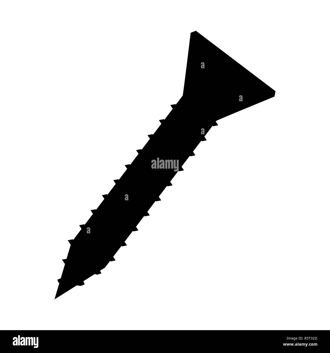 screw silhouette vector symbol icon design Stock Photo - Alamy