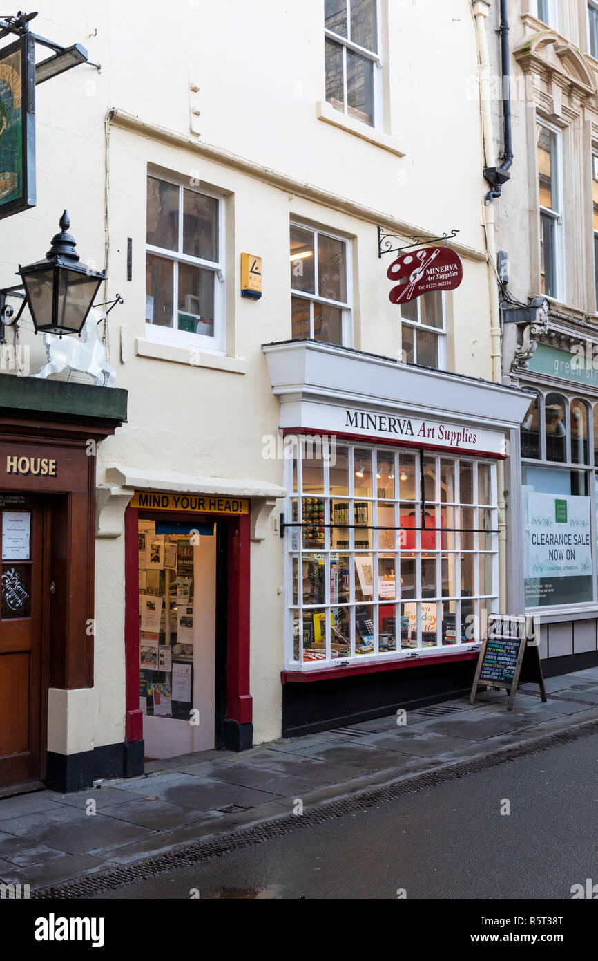 Minerva Art Supplies, Green Street, Bath City centre, City of Bath ...