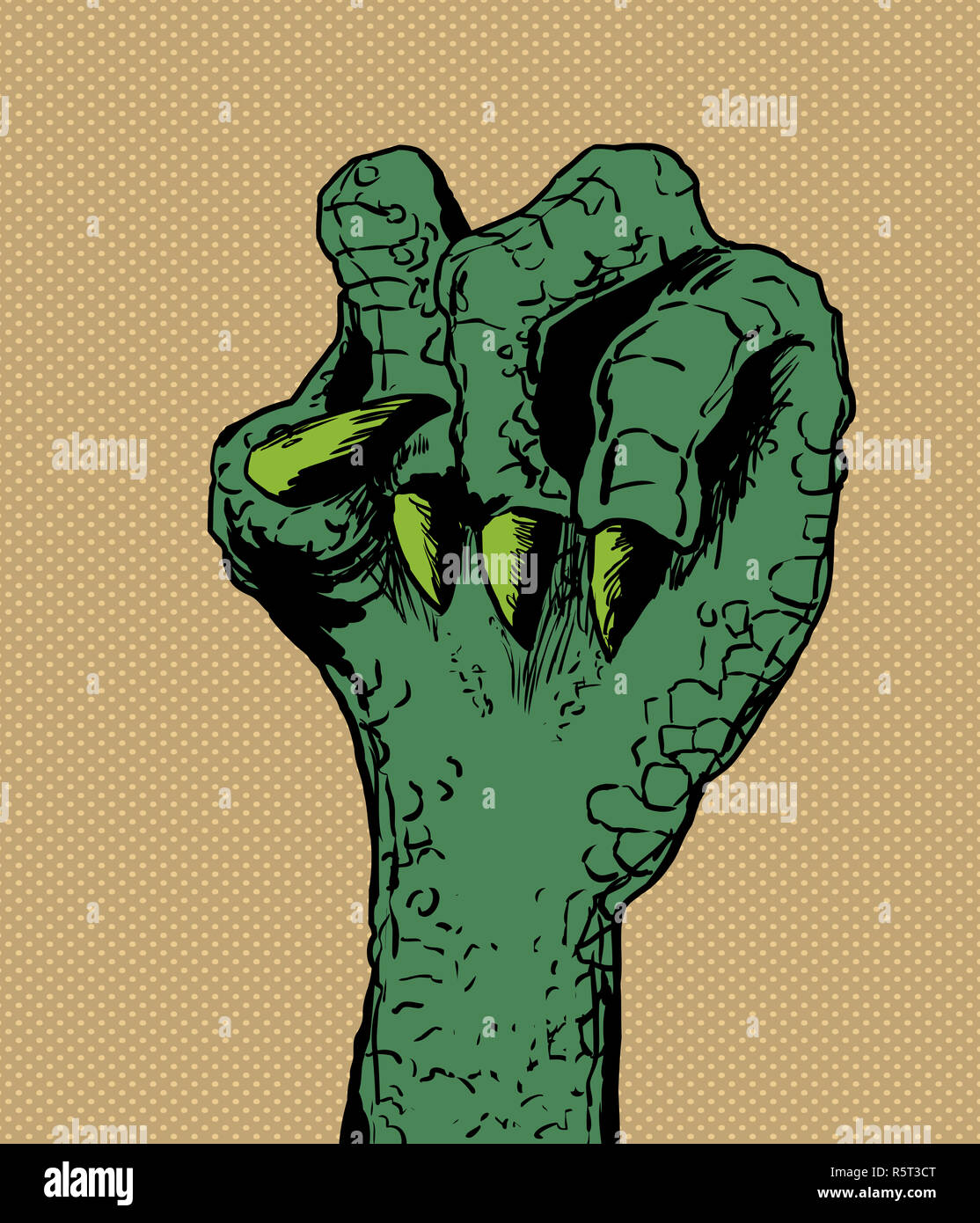 Green Lizard Clenched Fist Stock Photo - Alamy