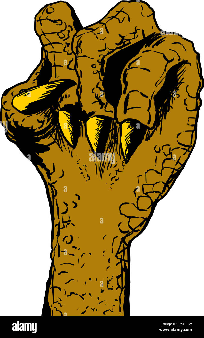 Isolated Brown Lizard Clenched Fist Stock Photo - Alamy