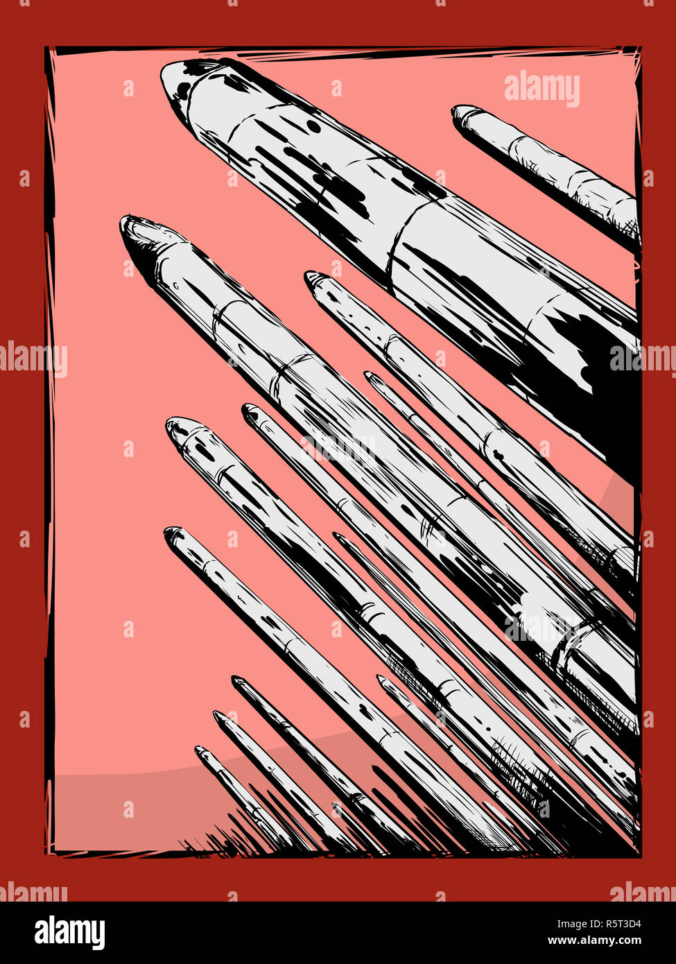 Nuclear Missiles Pointing Upward Stock Photo - Alamy