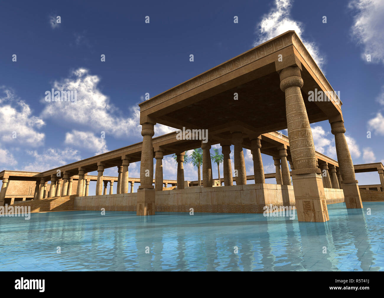 3d rendering ancient egyptian palace hi-res stock photography and ...