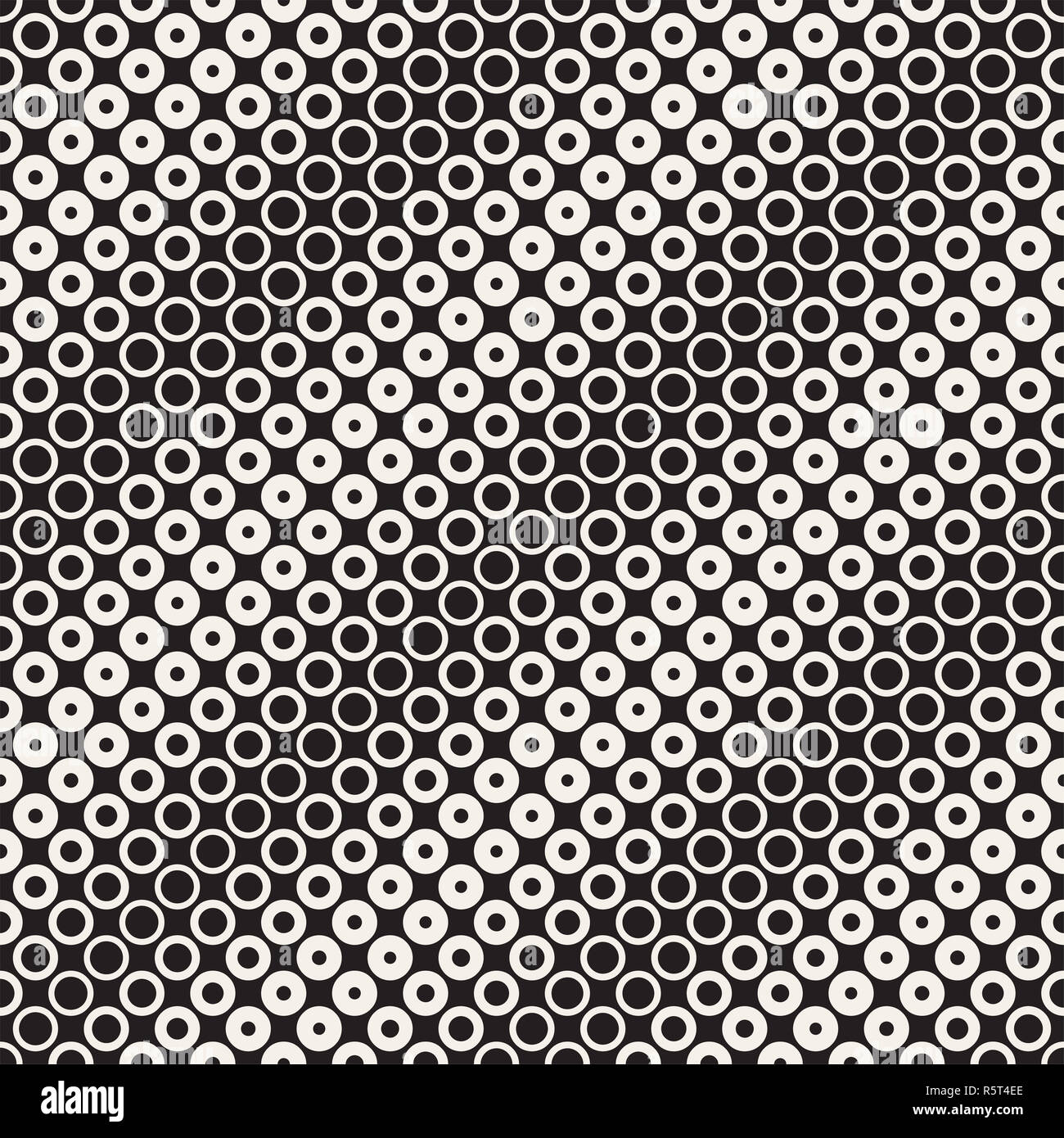 Abstract black and white pattern background. Seamless geometric circle ...