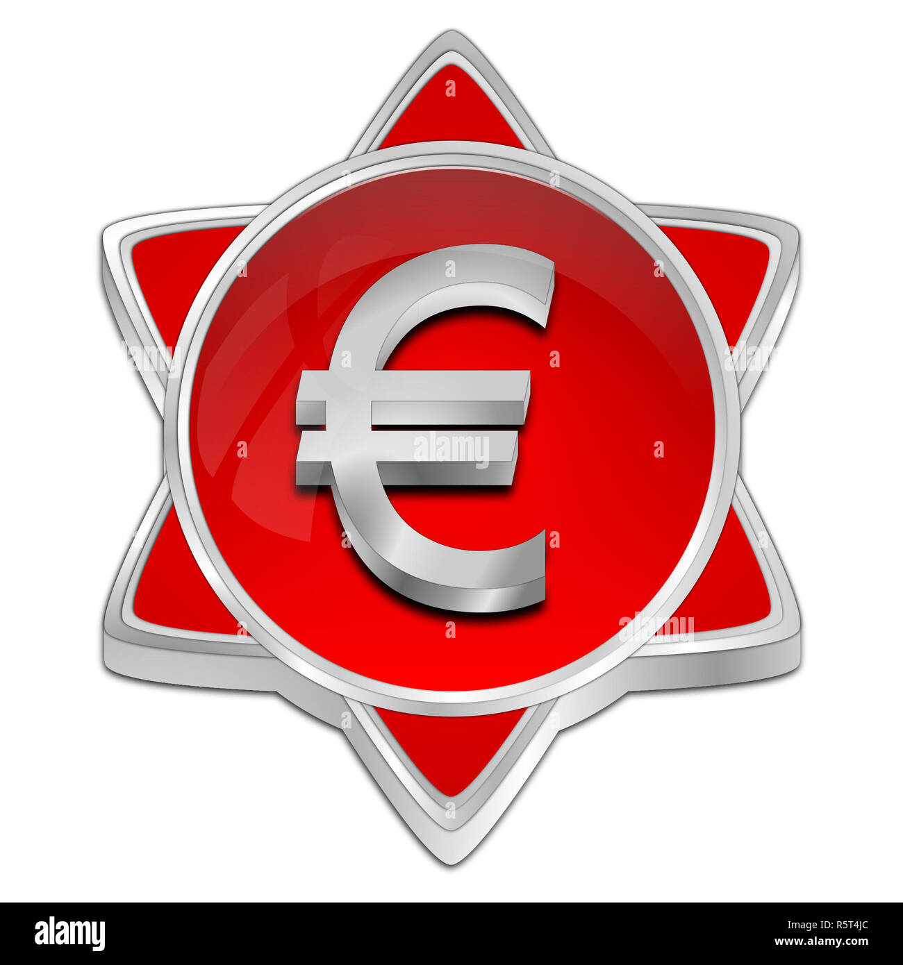 red Button with Euro sign - 3D illustration Stock Photo - Alamy