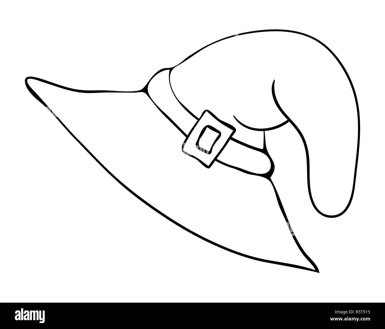 witch hat cartoon silhouette vector symbol icon design. Beautiful ...