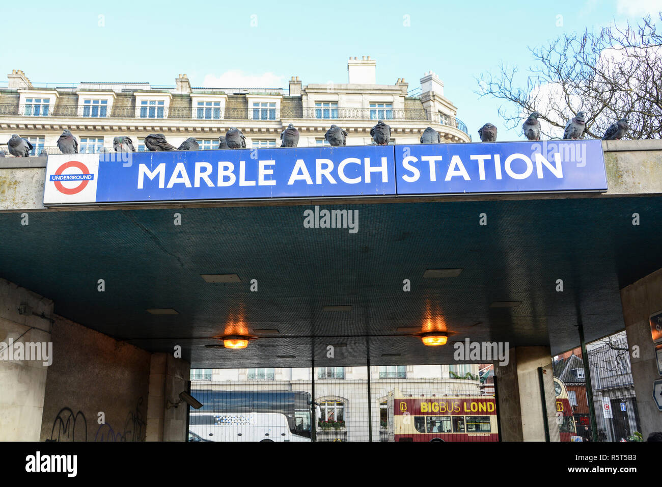 Marble Arch underground station entrance, Marble Arch, London, UK Stock ...