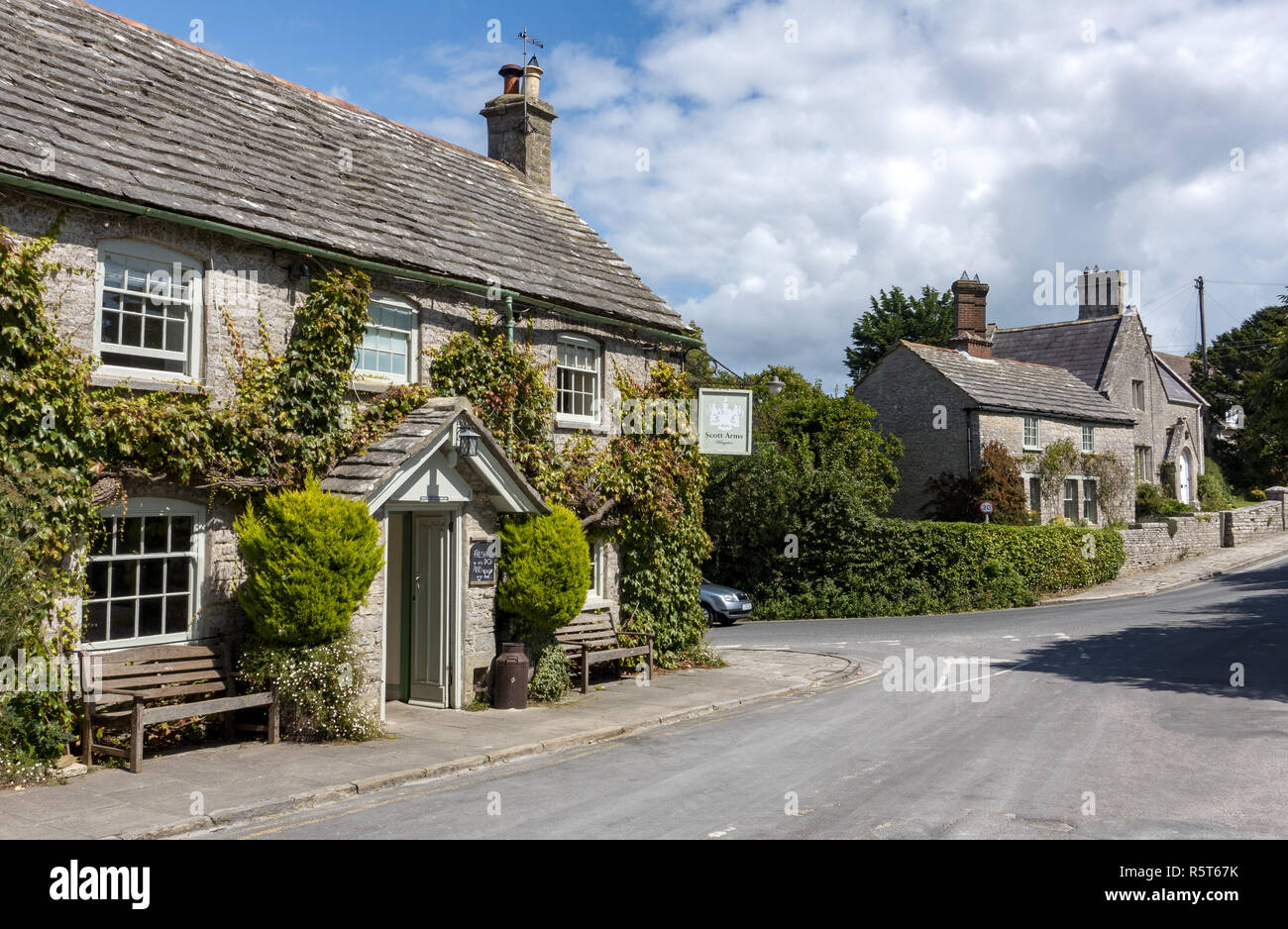 The Scott Arms pub in Kingston, Purbeck, Dorset, England, UK Stock ...