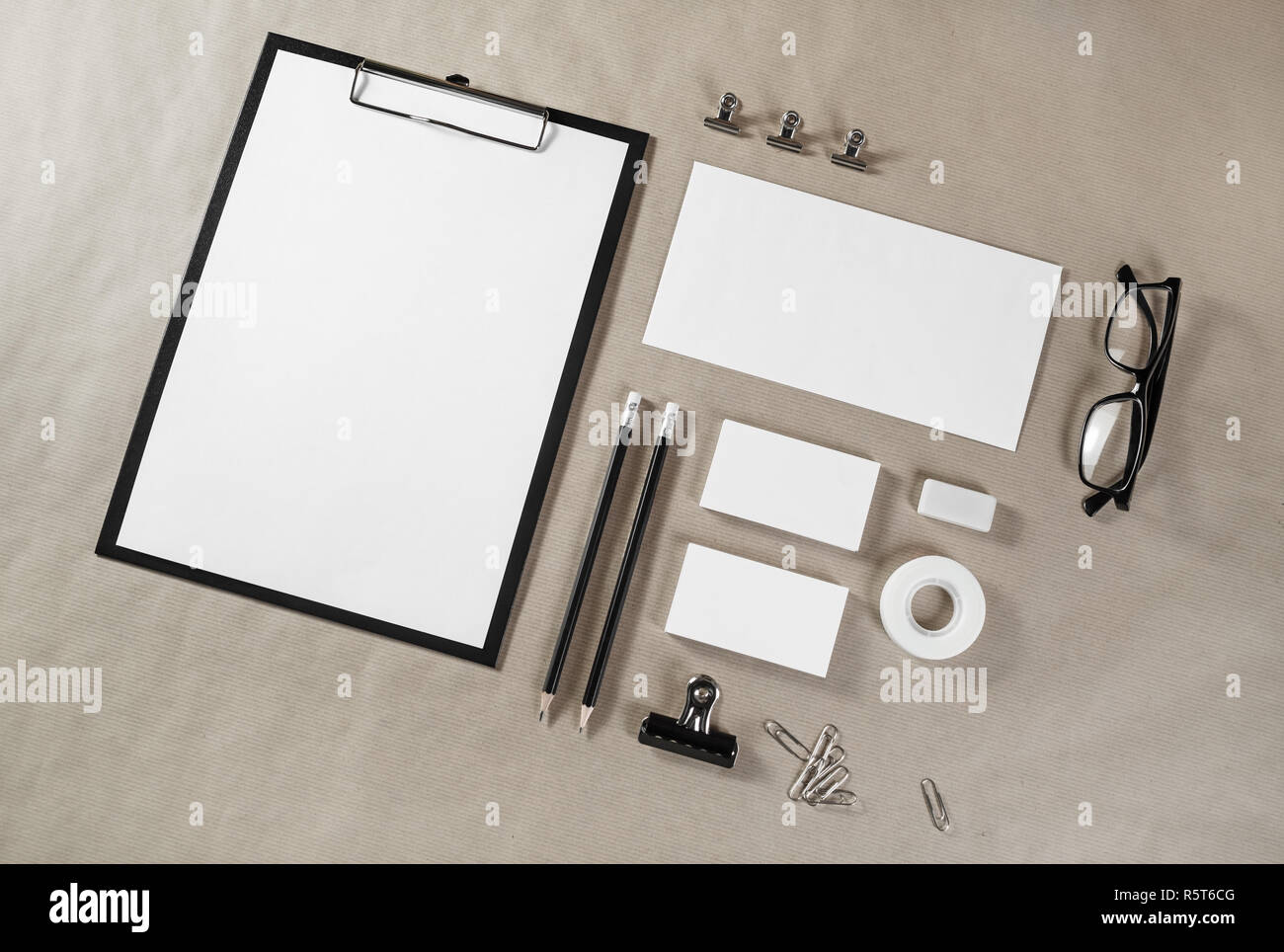 Blank stationery set Stock Photo - Alamy