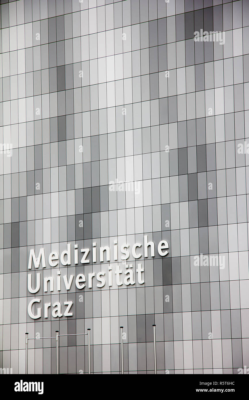 lettering of the medical university of graz in styria Stock Photo - Alamy