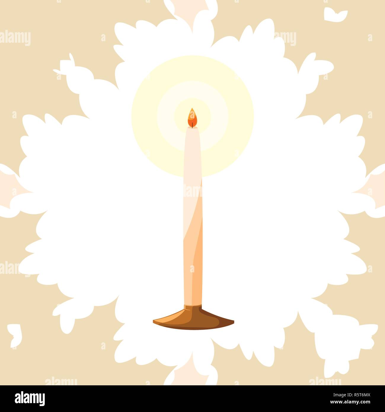 candle icon over white background, vector illustration Stock Vector ...