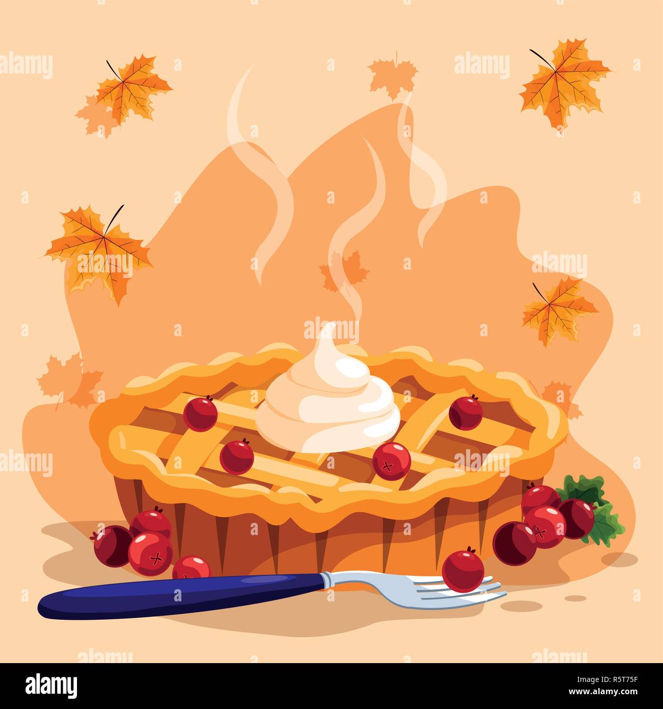 Apple pie icon over white background, vector illustration Stock Vector ...