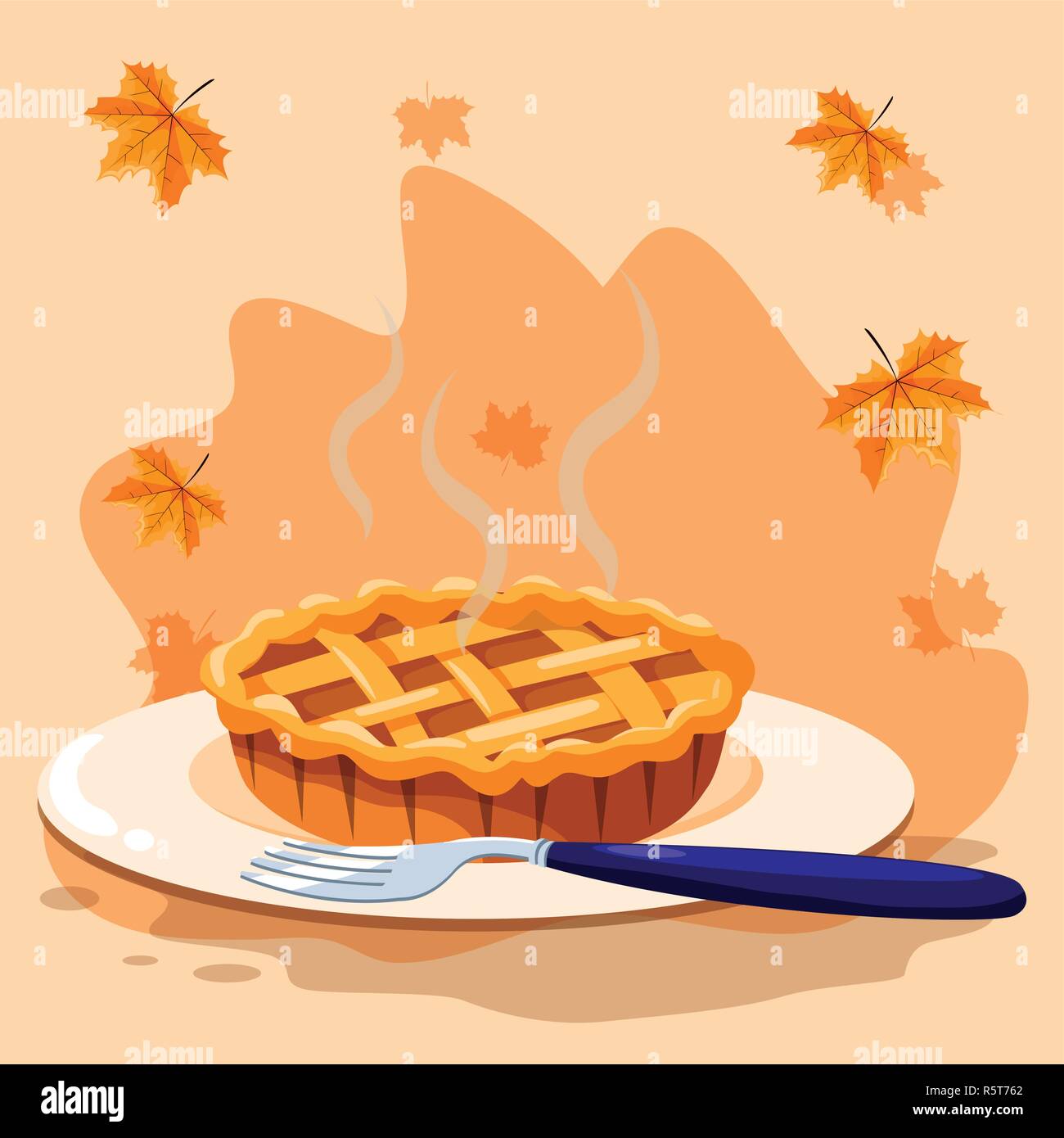 Apple pie icon over white background, vector illustration Stock Vector ...