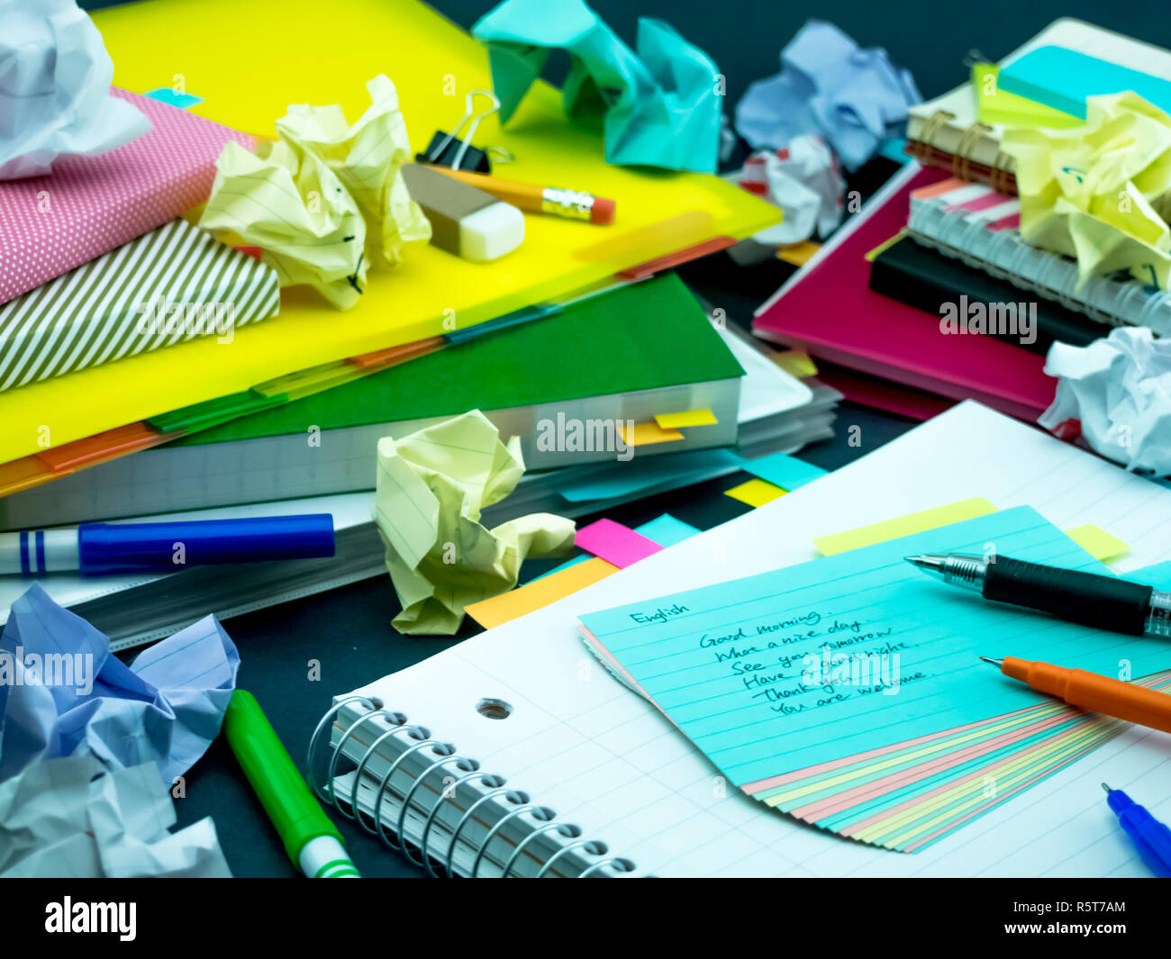 Learning New Language Writing Words Many Times on the Notebook English ...