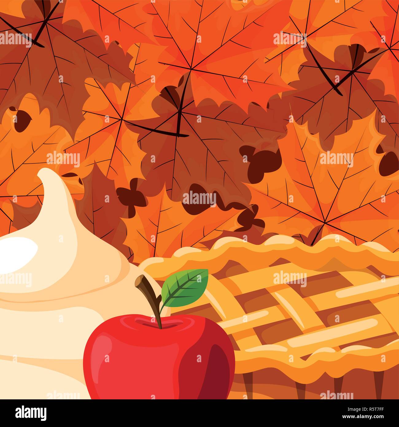 Apple pie icon over white background, vector illustration Stock Vector ...