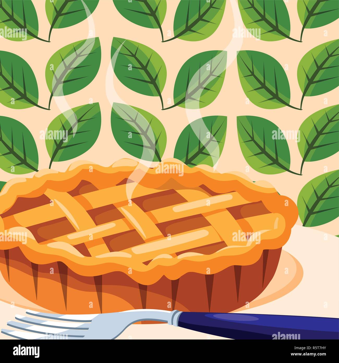 Apple pie icon over white background, vector illustration Stock Vector ...