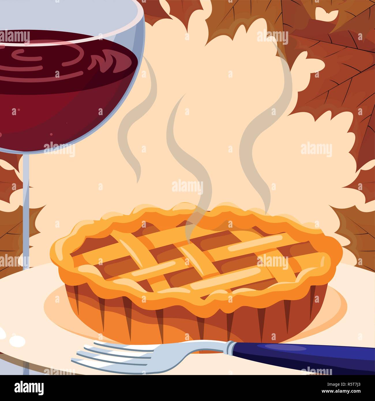 Apple pie icon over white background, vector illustration Stock Vector ...