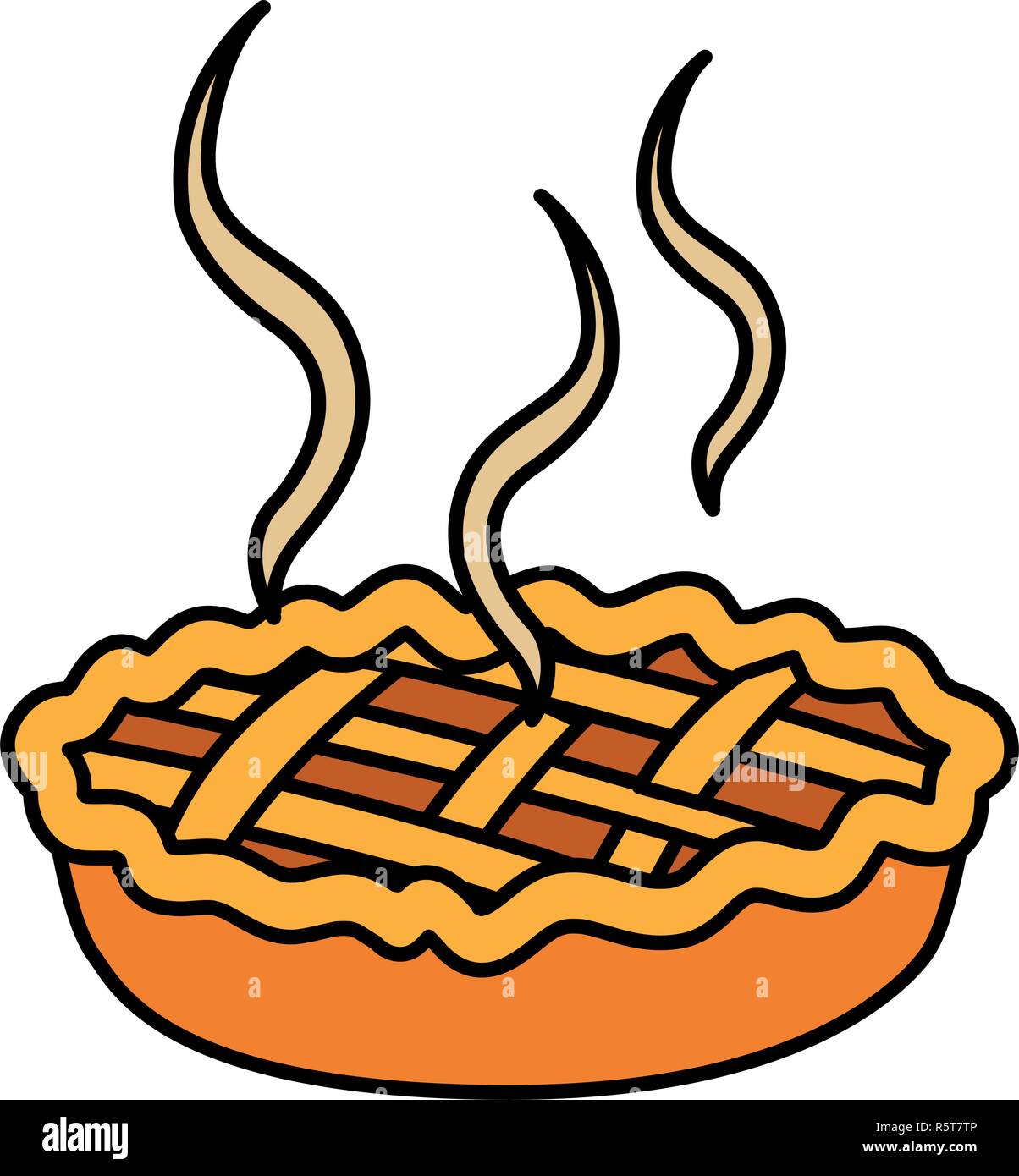Apple pie icon over white background, vector illustration Stock Vector ...