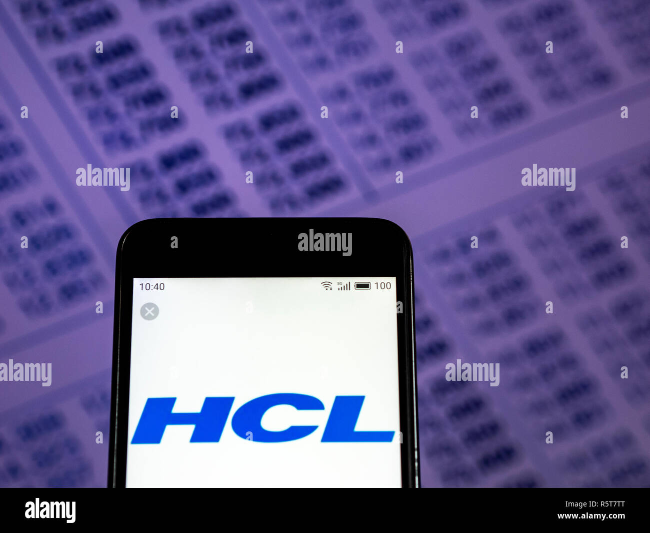 HCL Technologies Software company logo seen displayed on smart phone Stock Photo - Alamy