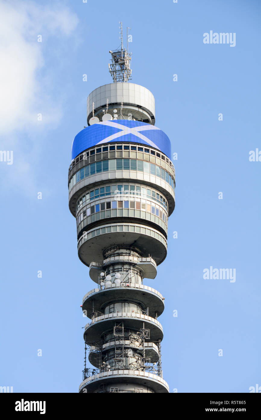 Eric Bedford's BT communications tower, Fitzrovia, London, owned by BT ...
