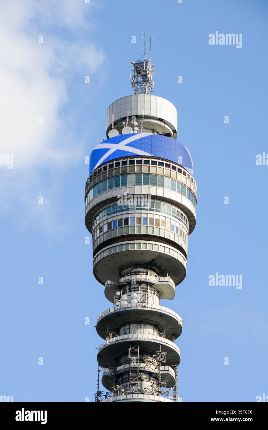 Eric Bedford's BT communications tower, Fitzrovia, London, owned by BT ...
