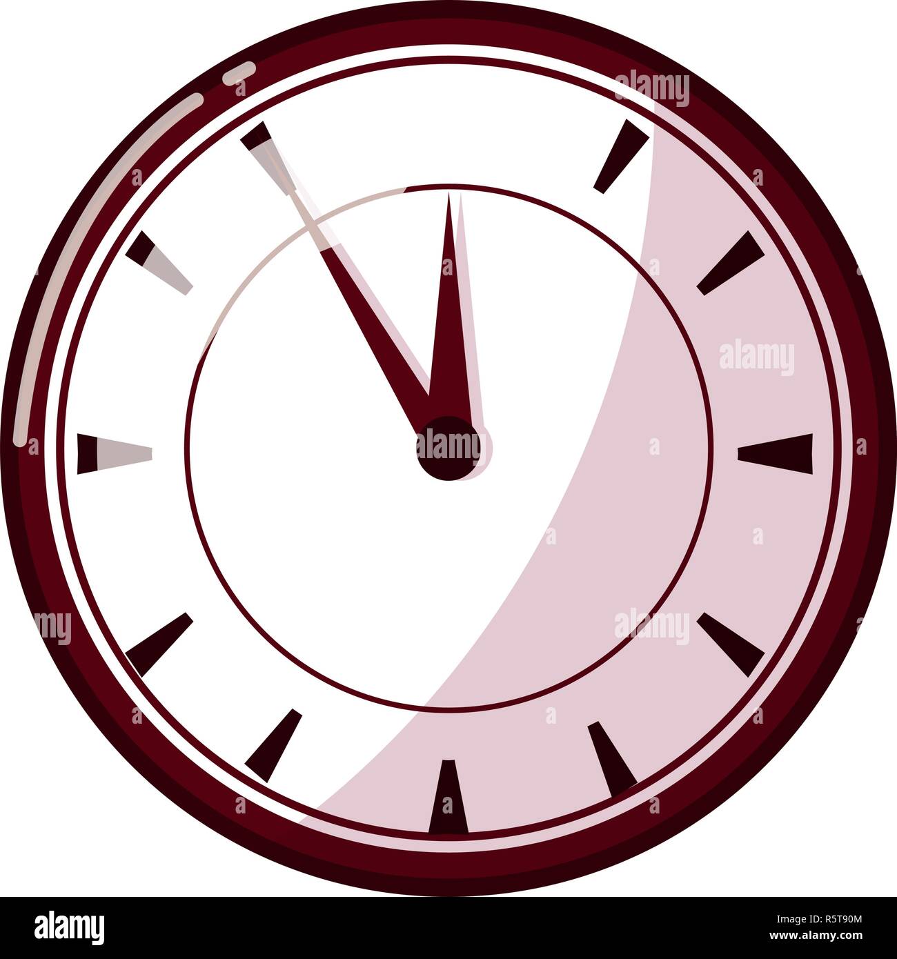 clock icon over white background, vector illustration Stock Vector ...