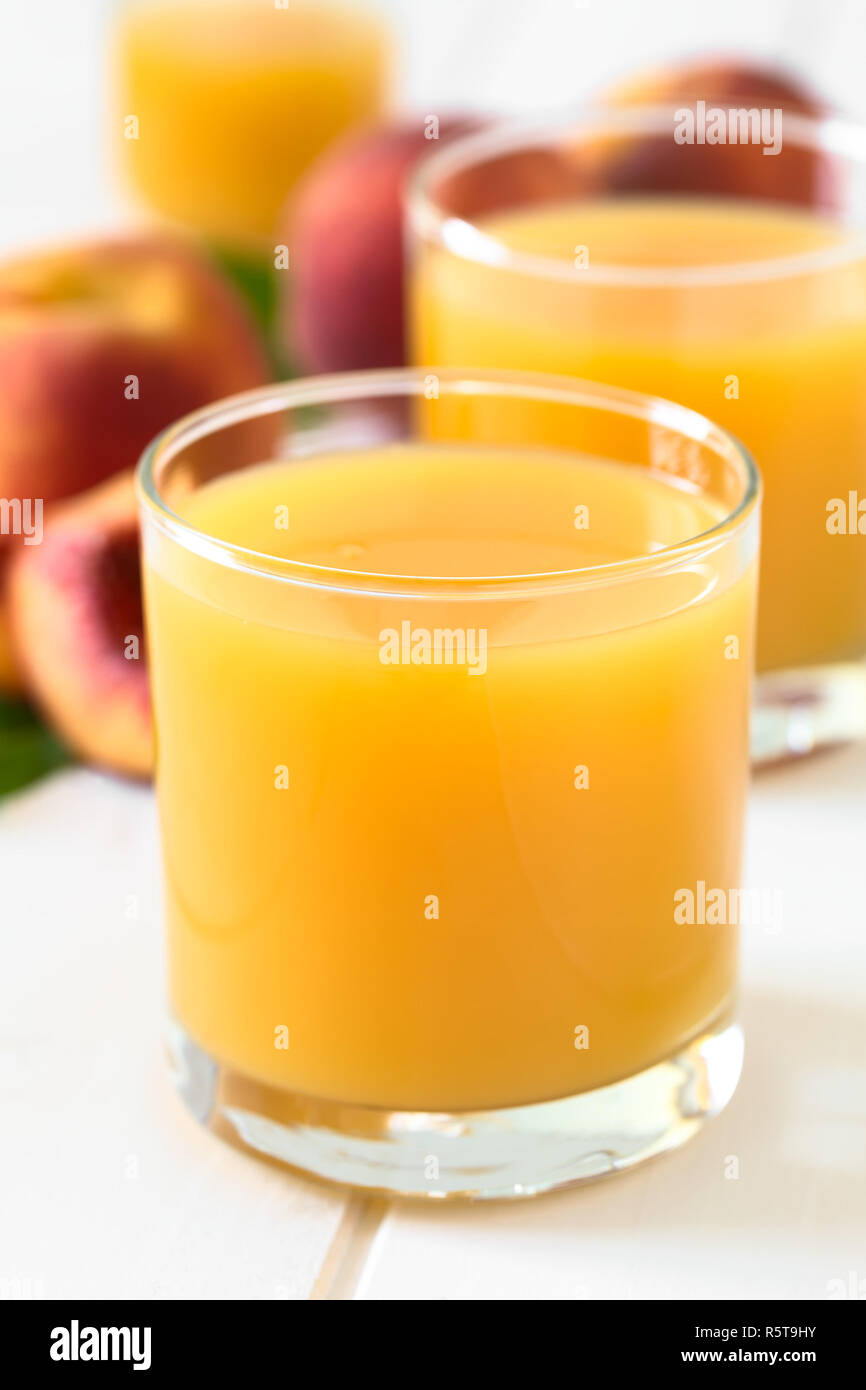 Peach Juice or Nectar Stock Photo - Alamy